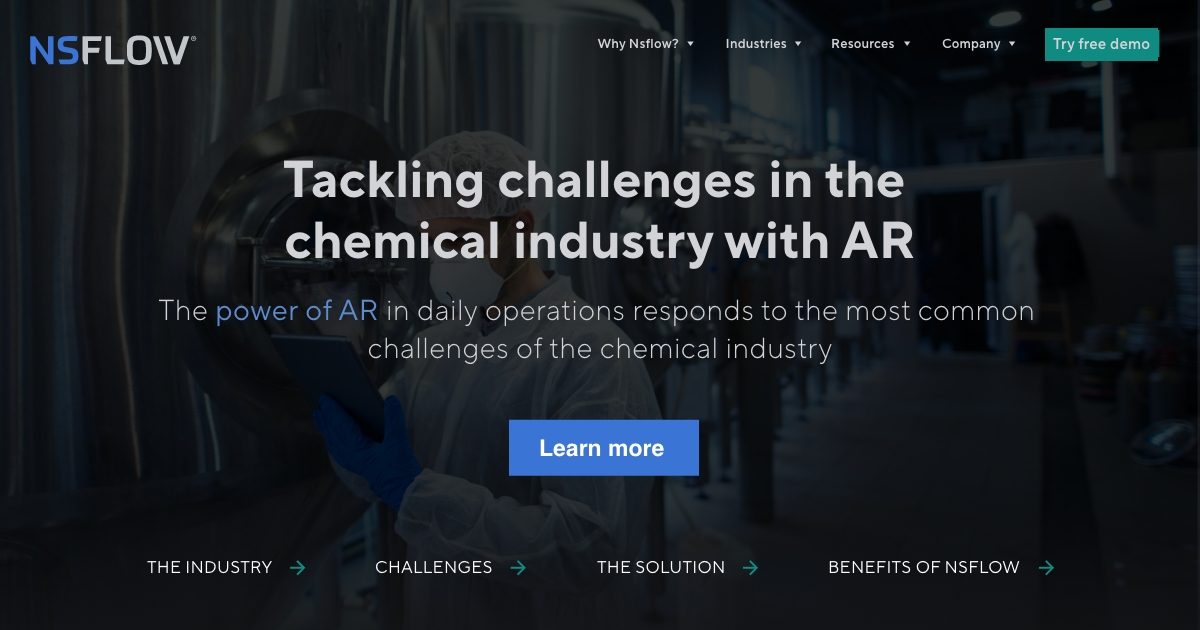Augmented Reality (AR) training platform in the chemical industry | Nsflow
