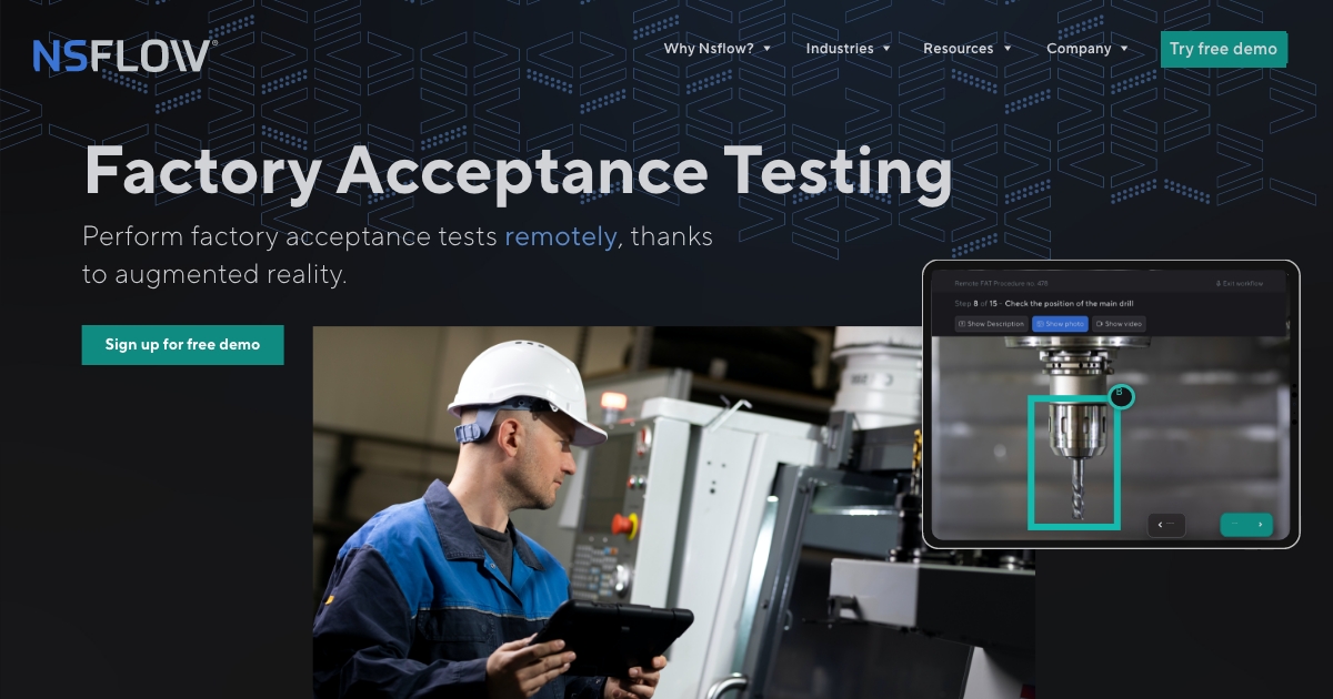 AR in Remote Factory Acceptance Testing (FAT) | Nsflow