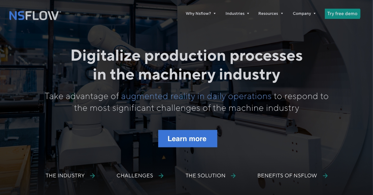 Augmented Reality (AR) training platform in machinery industry | Nsflow