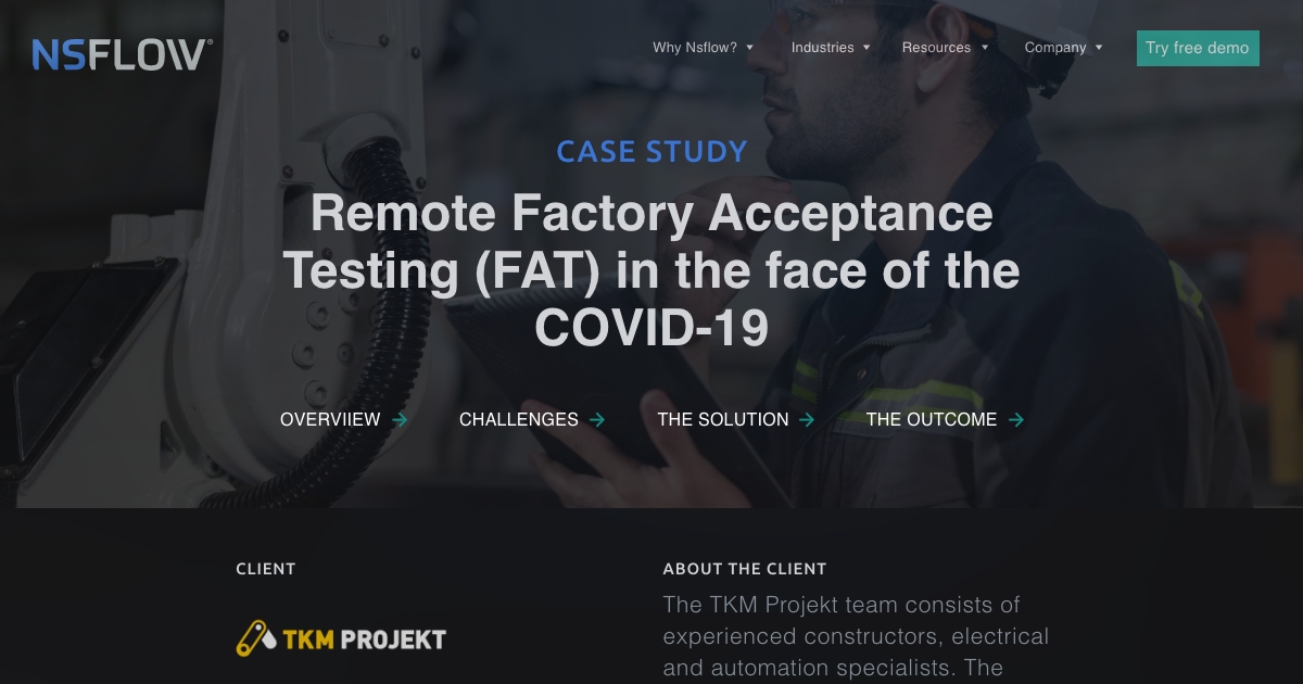 Real-time remote Factory Acceptance Testing (FAT)