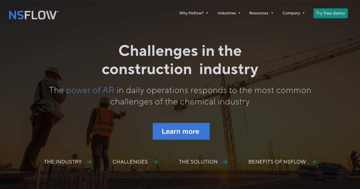 Augmented Reality (AR) training platform in the construction industry | Nsflow