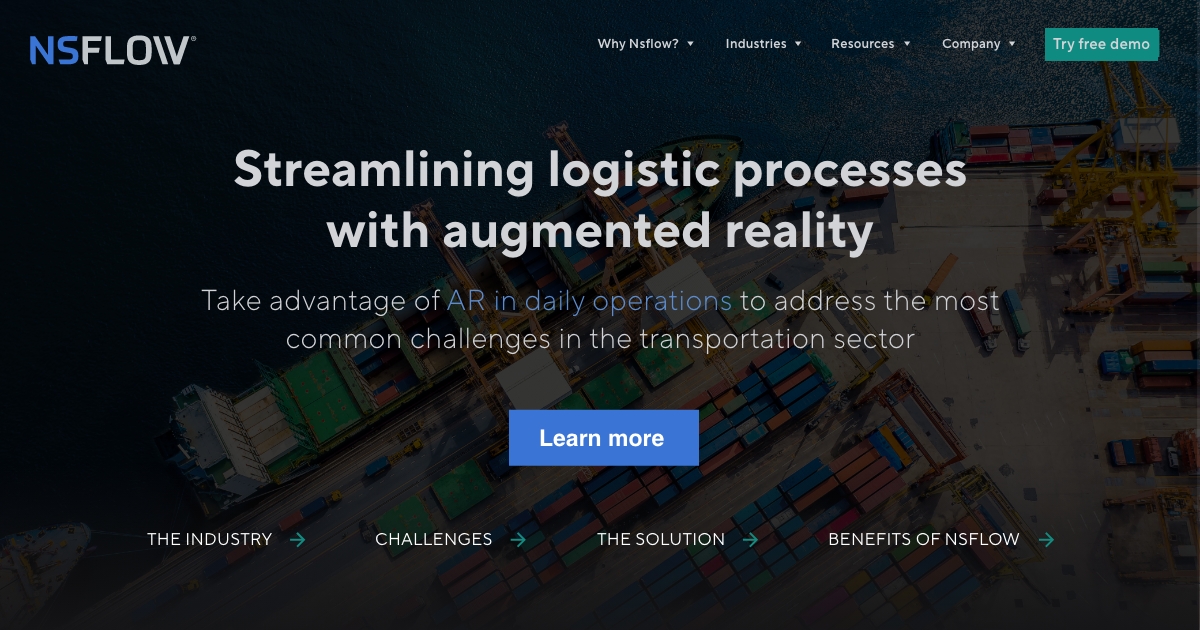 Augmented Reality (AR) training platform in logistics | Nsflow
