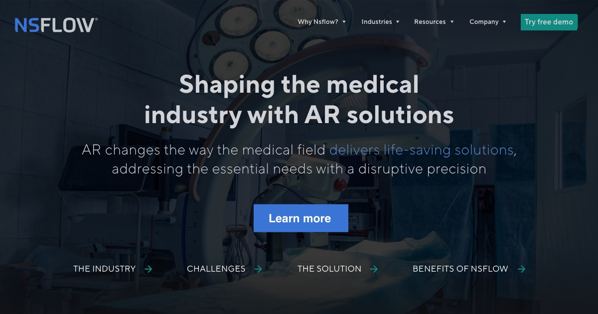 Augmented Reality (AR) training platform in the medical field | Nsflow