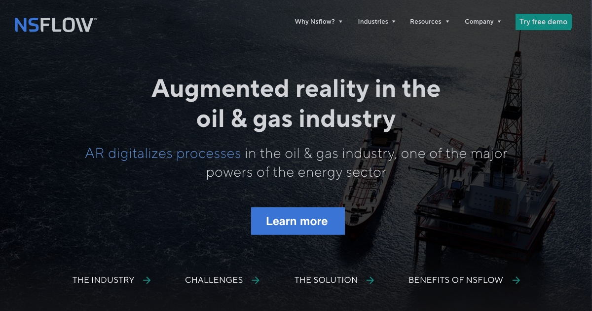 Augmented Reality (AR) training platform in Oil and Gas Industry | Nsflow