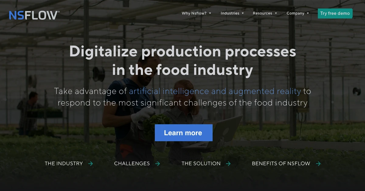 Augmented Reality (AR) training platform in the food Industry | Nsflow