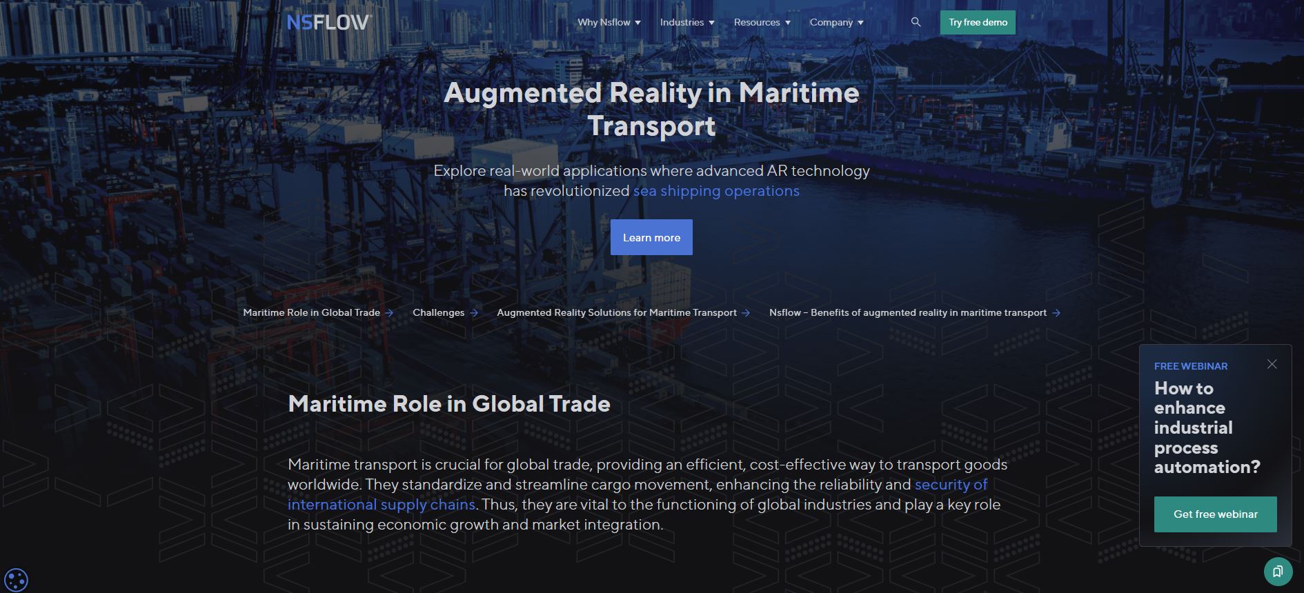 Augmented Reality In Maritime Transport | Nsflow