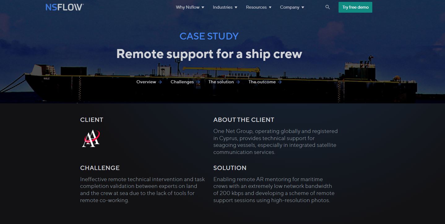 Improved remote mentoring for ship crews regardless of low signal quality
